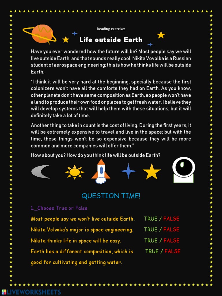 Life Outside Earth: Question Time! | PDF