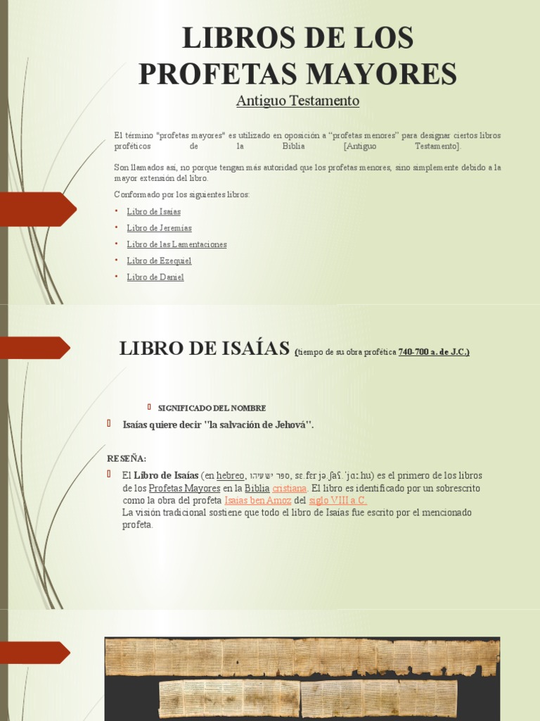 Libros de Los Profetas Mayores | PDF | Isaias | Daniel (figura bíblica)