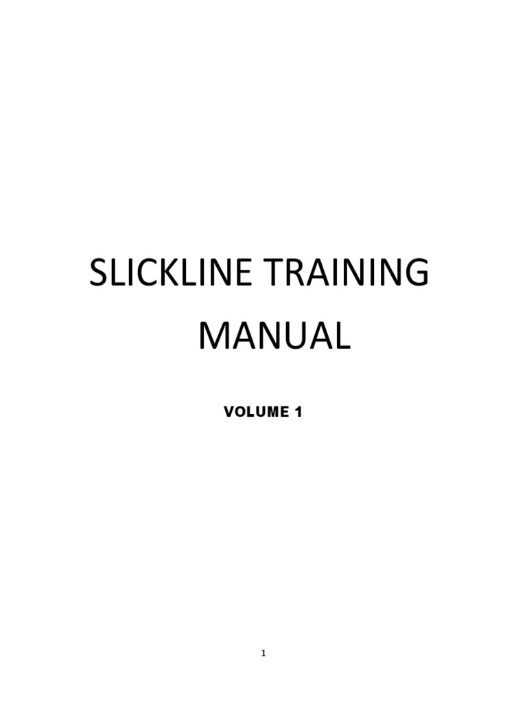 Slickline Operations Training Manual | PDF | Casing (Borehole ...
