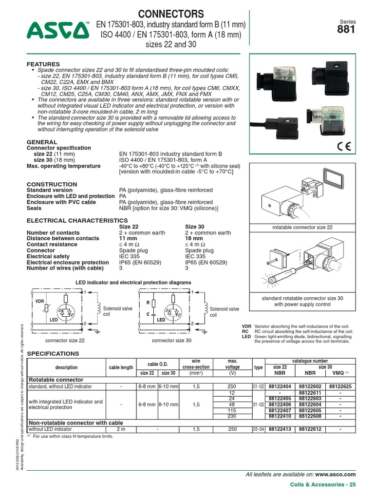 ASCO Connectors | PDF | Electrical Connector | Inductance