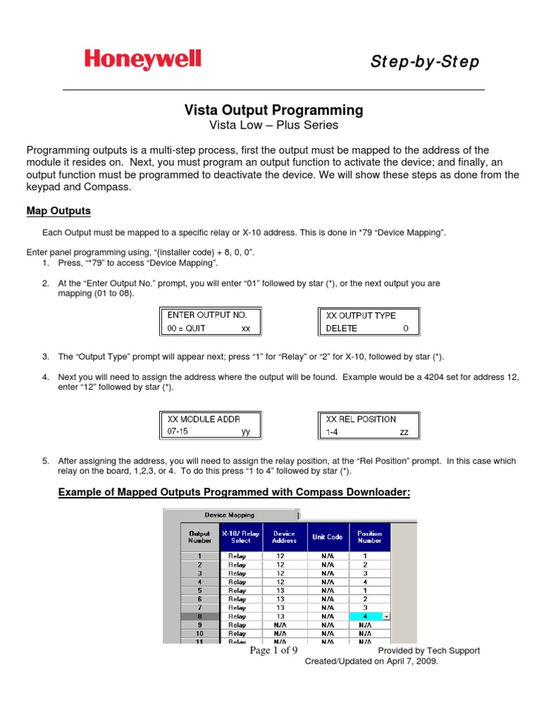 Vista Output Programming: Step-by-Step | PDF | Technical Support ...