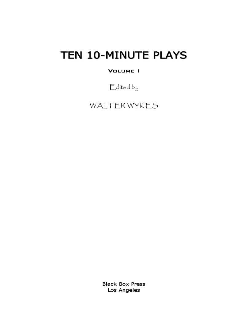 Ten 10 Minute Plays | PDF | Copyright