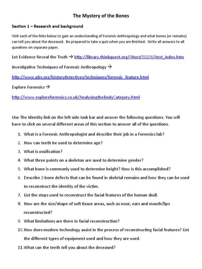 The Mystery of The Bones | PDF | Skeleton | Anatomy