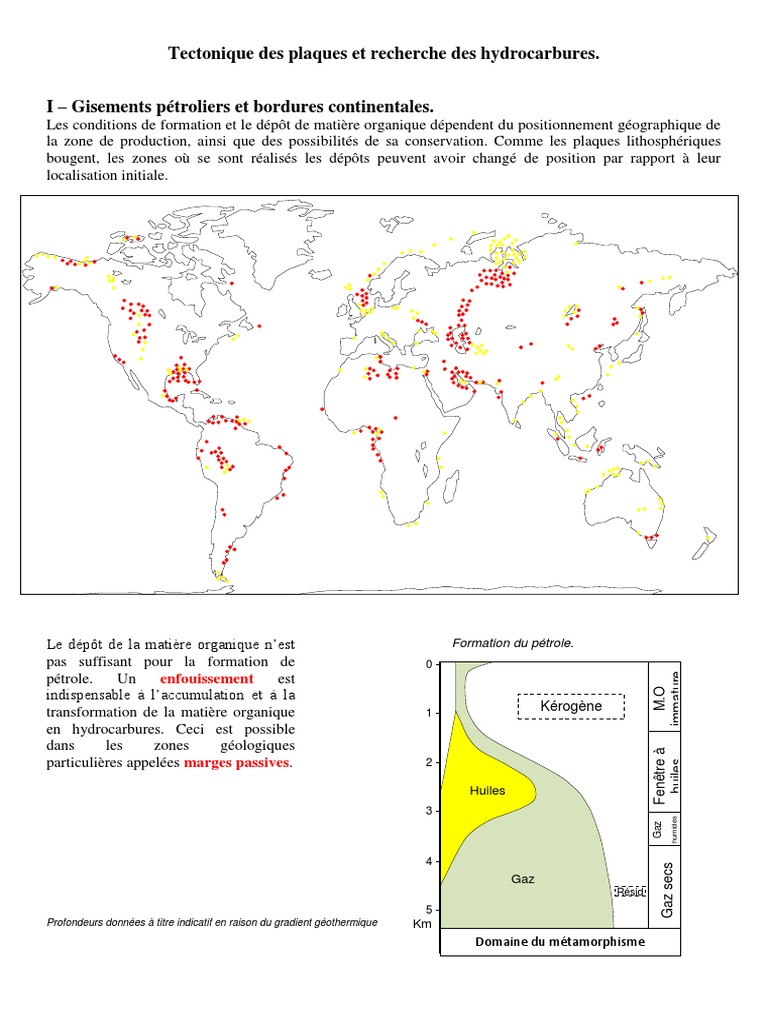 Cours Hydrocarbure | PDF | Pétrole | Tectonique des plaques
