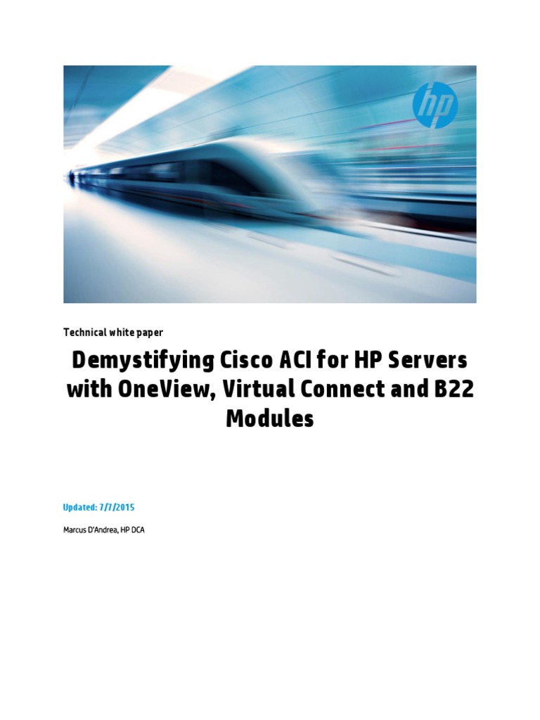 Demystifying Cisco ACI For HP Servers With OneView, Virtual Connect and B22 Modules | PDF ...