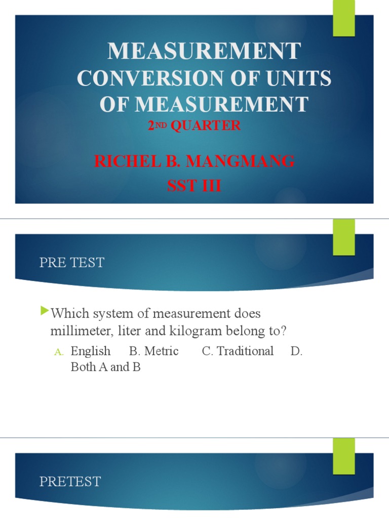 Measurement: Conversion of Units of Measurement | PDF | Weight ...