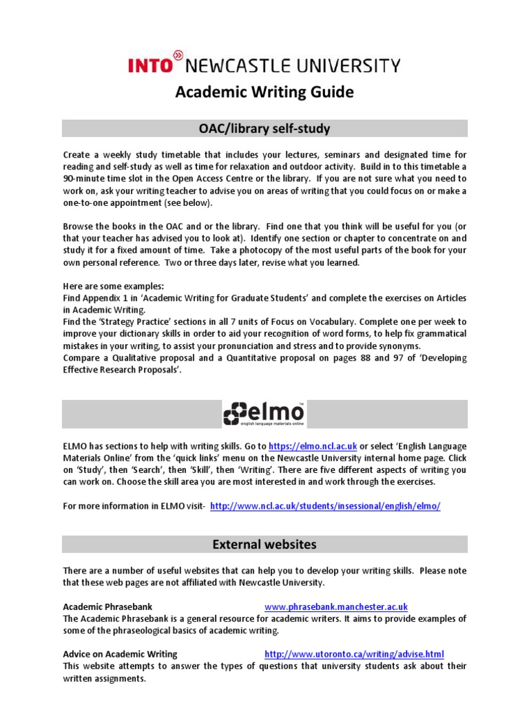 Academic Writing Guide | PDF | Thesis | Websites