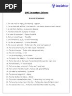 100 Top Most Important English Idioms For CSS and PMS Exams | PDF ...