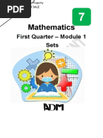 Math7 q1 Mod11 Subsets of Real Numbers v3 | PDF | Numbers | Rational Number