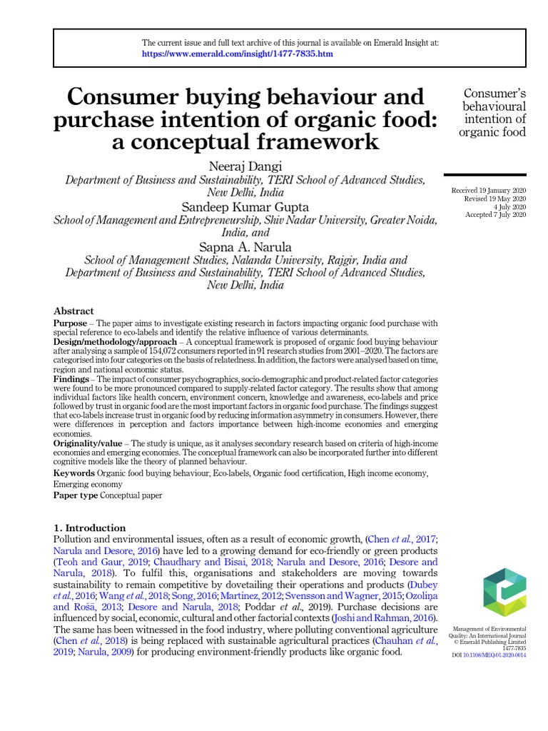 Consumer Buying Behaviour - A Conceptual Framework | PDF | Behavior ...