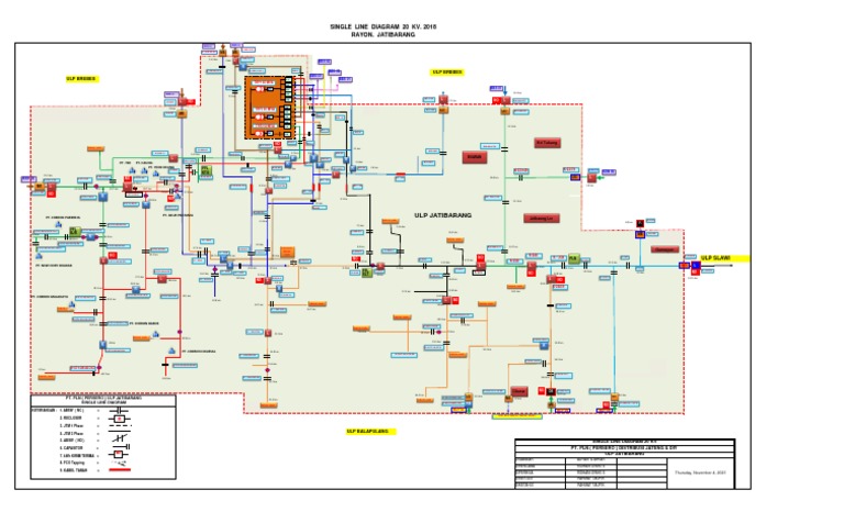 Single Line Diagram of 20 kV Power Distribution System | PDF