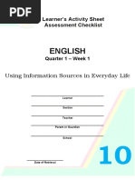 English 10 Quarter 1 Module 1 | PDF | News | Cognition