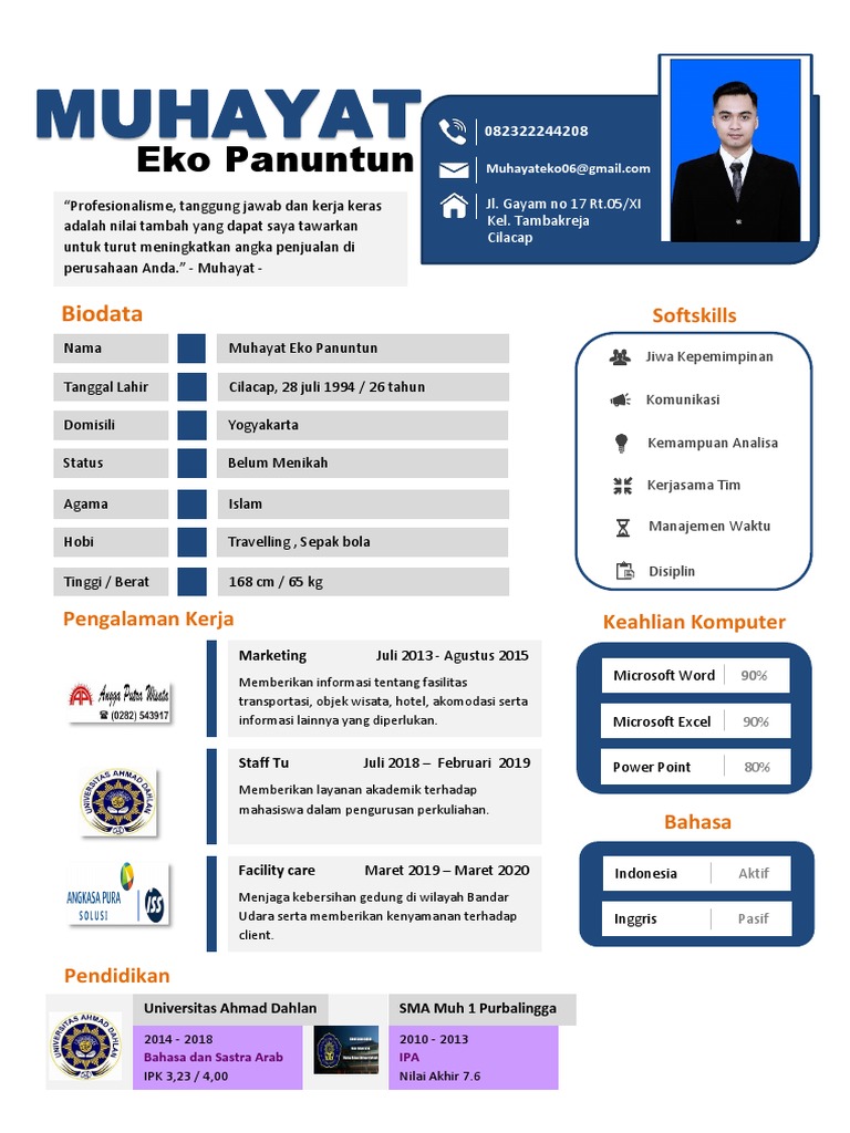 Muhayat Eko CV | PDF