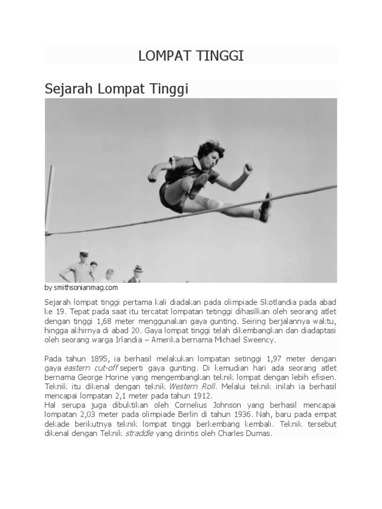 Lompat Tinggi | PDF | Sejarah | Gaya Hidup