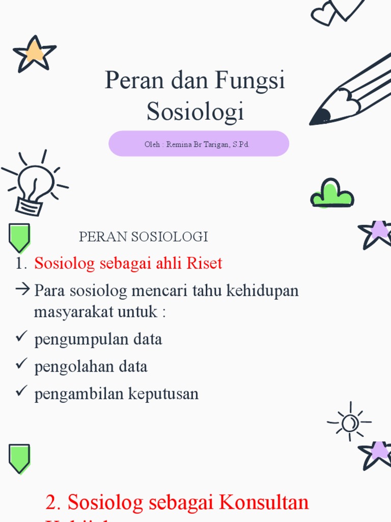 Peran dan Fungsi Sosiologi | PDF