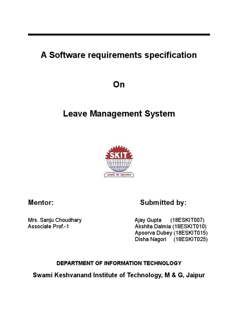 Leave Management System | PDF | User (Computing) | Use Case