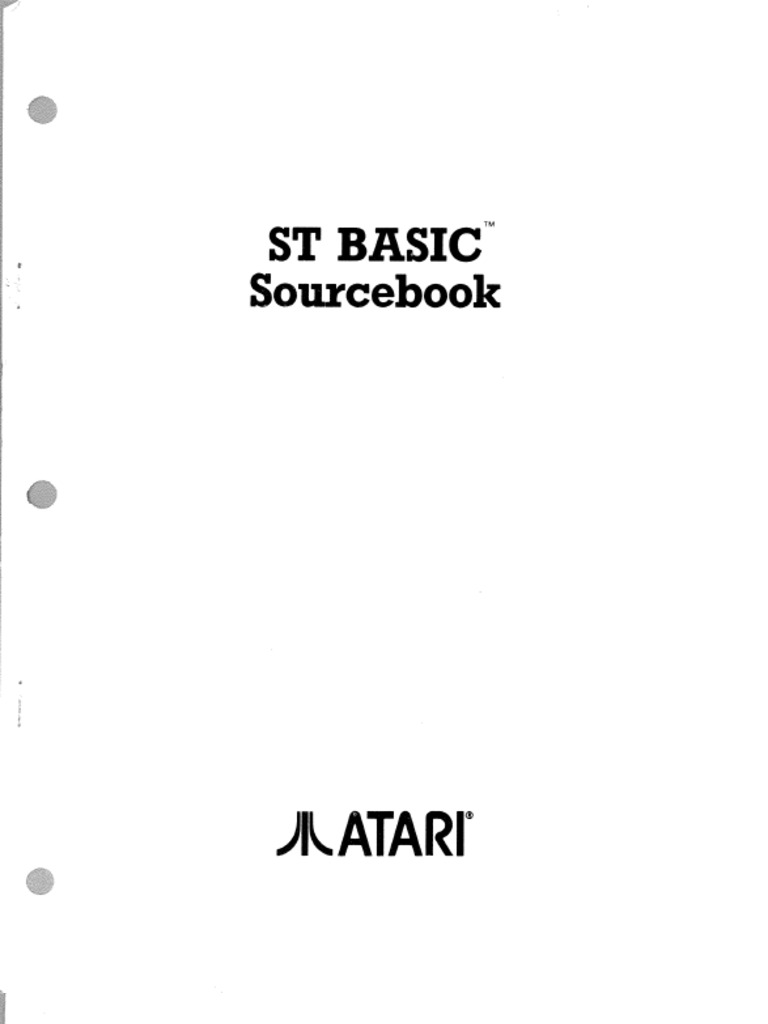 Atari ST BASIC Sourcebook Part1 | PDF