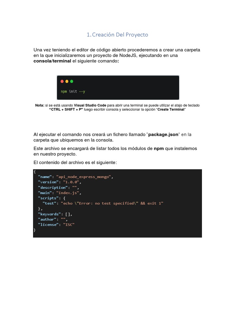 Creación de API REST NodeJS - TypeScript - MongoDB - Mongoose | PDF ... Creación de API REST NodeJS - TypeScript - MongoDB - Mongoose | PDF ...