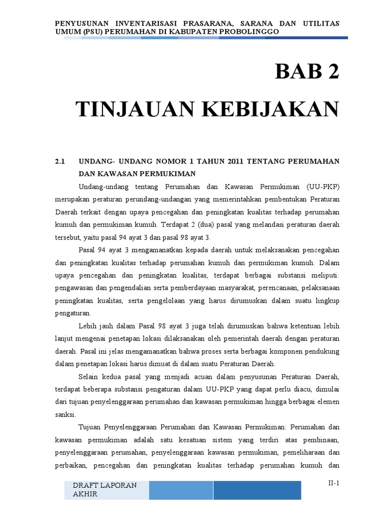 BAB II Tinjauan Kebijakan | PDF