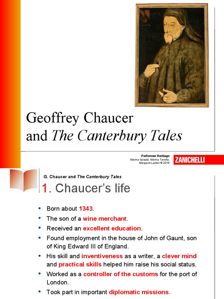 Geoffrey Chaucer and The Canterbury Tales: Performer Heritage | PDF ...