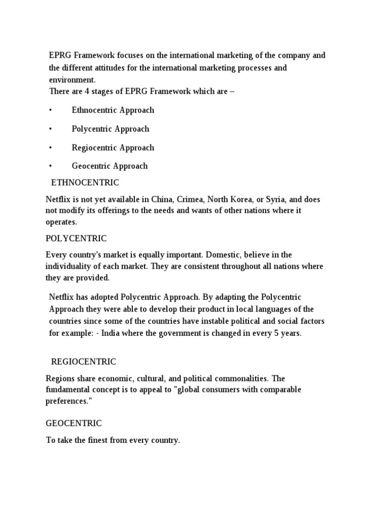 EPRG Model IB | PDF | Netflix | Marketing