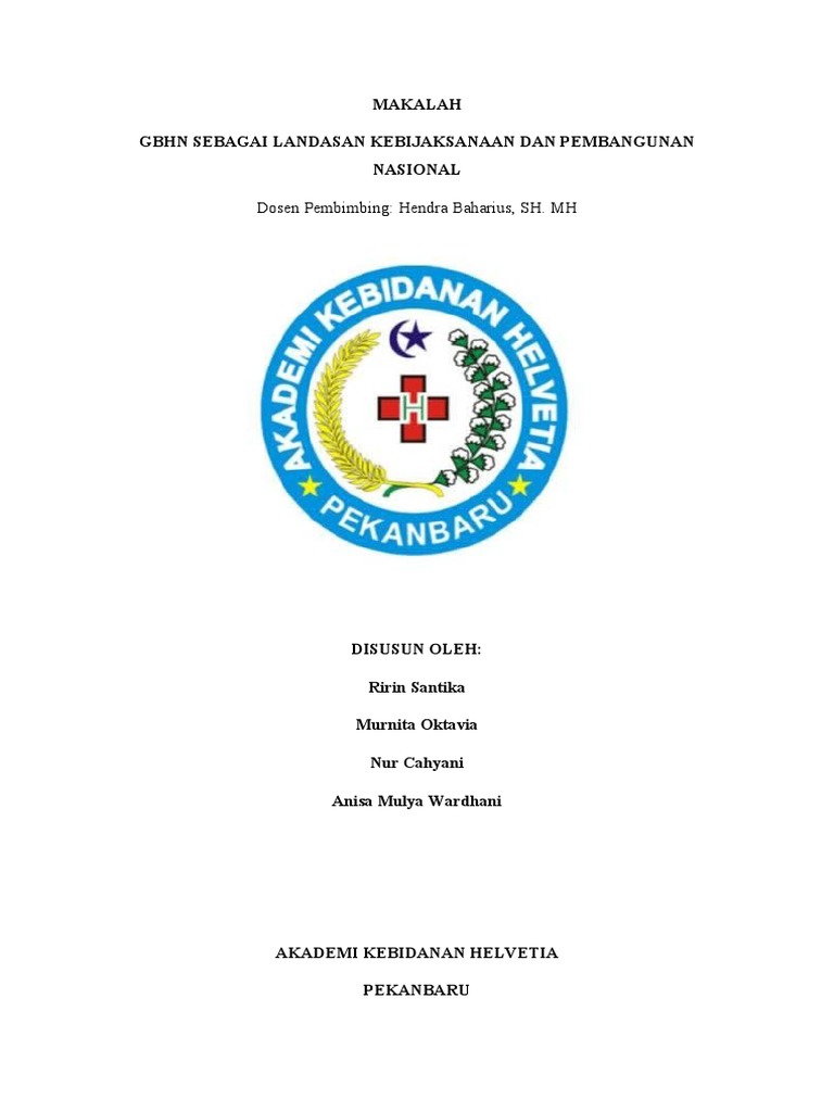 Makalah Garis Besar Haluan Negara | PDF