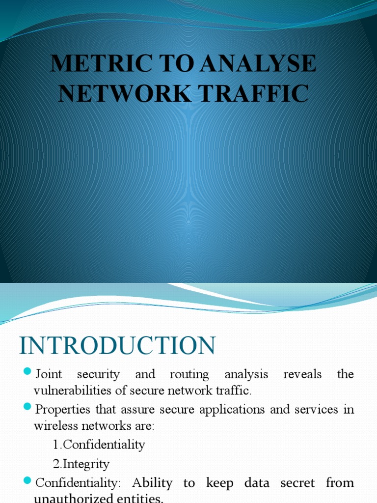 Metric To Analyse Network Traffic | PDF | Computer Network | E Commerce
