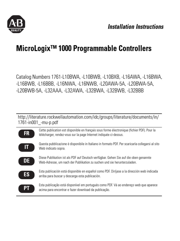 Ml1000 Installation Instructions | PDF | Relay | Alternating Current