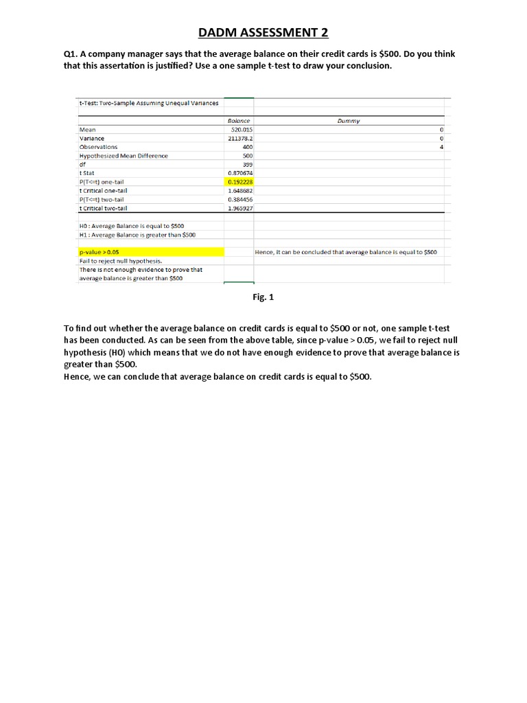 DADM Assessment 2 | PDF | Regression Analysis | P Value