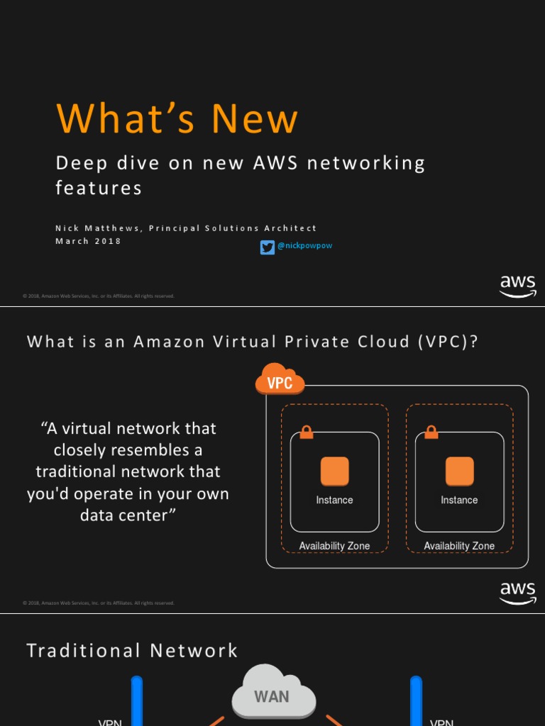 2018 0320-NET Slide-Deck | PDF | Amazon Web Services | Computer Network