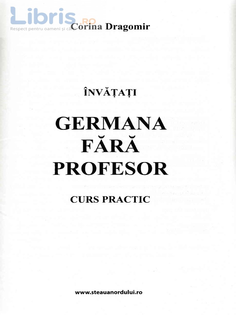 Invatati Germana Fara Profesor Cu CD - Corina Dragomir | PDF
