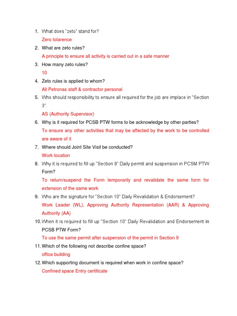 Qa PTW Level 1 | PDF | Policy | Business