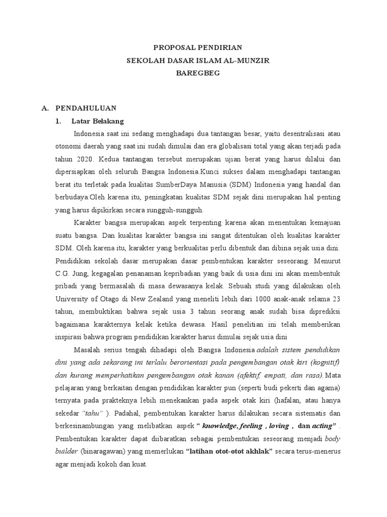 Proposal Pendirian | PDF