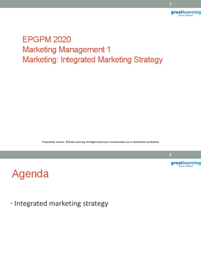 Integrated Marketing Strategy | PDF | Strategic Management | Business ...