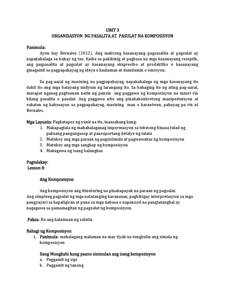 Masining Unit - 3 | PDF