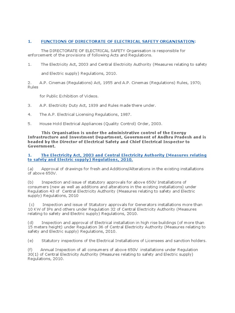 Electrical Inspector FUNCTIONS | PDF