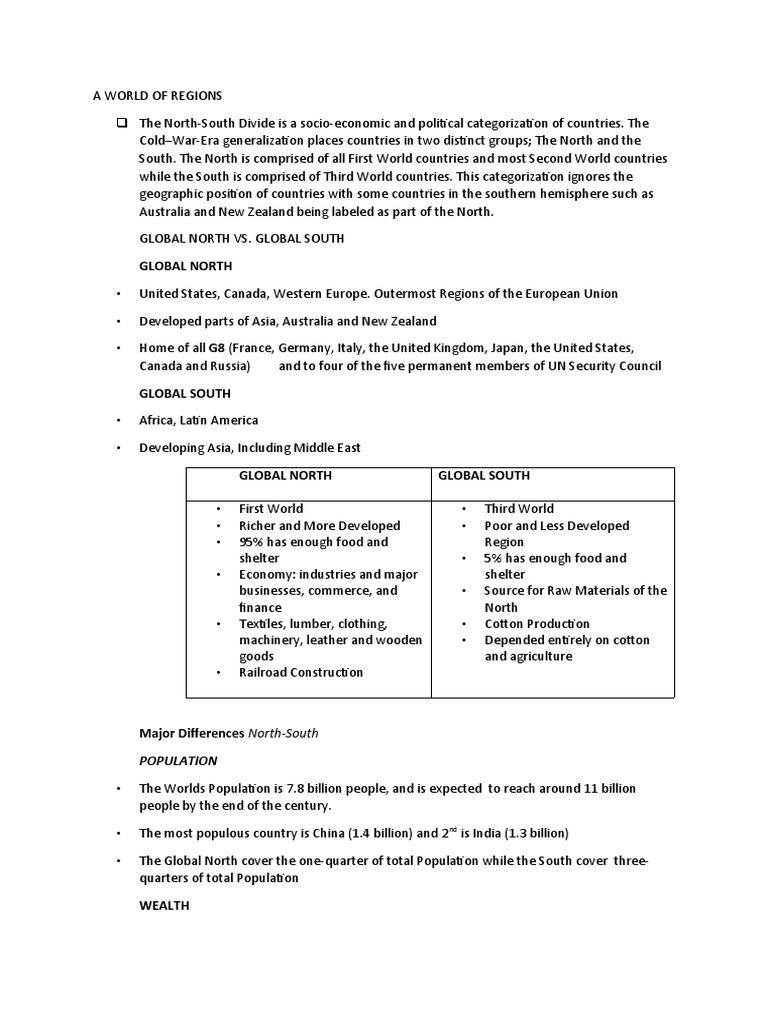 03 A World of Regions | PDF | Third World | Economies