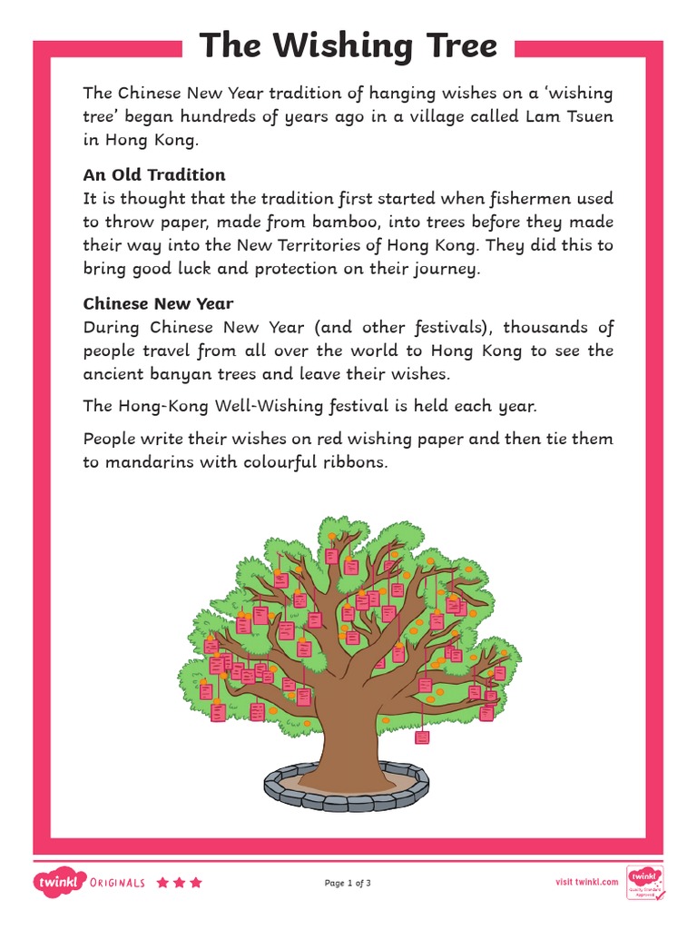 Wishing Tree Reading Comprehension | PDF