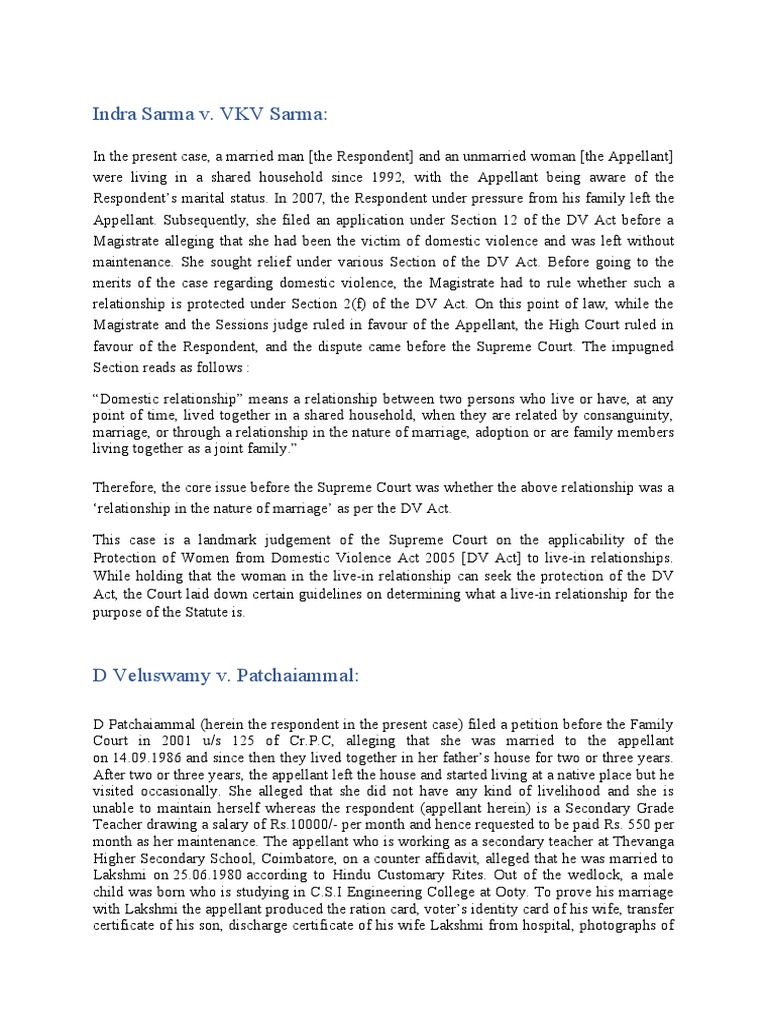 Indra Sarma V | PDF | Judgment (Law) | Supreme Court Of India