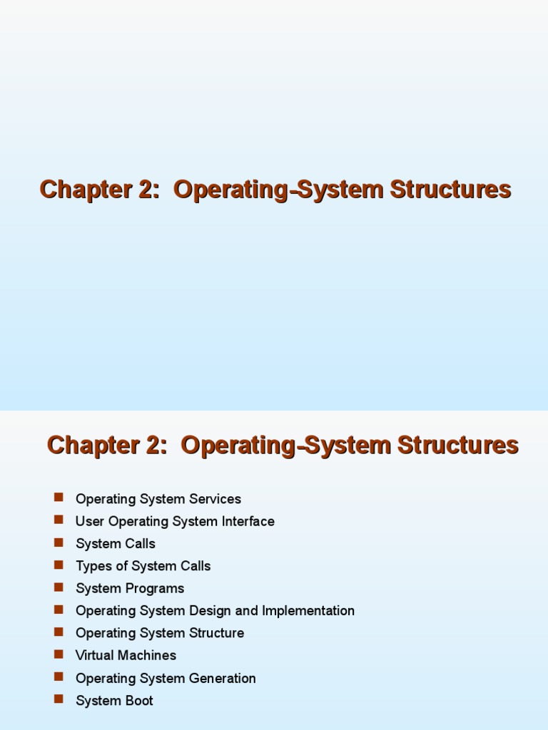 Chapter 2: Operating-System Structures | PDF | Operating System ...