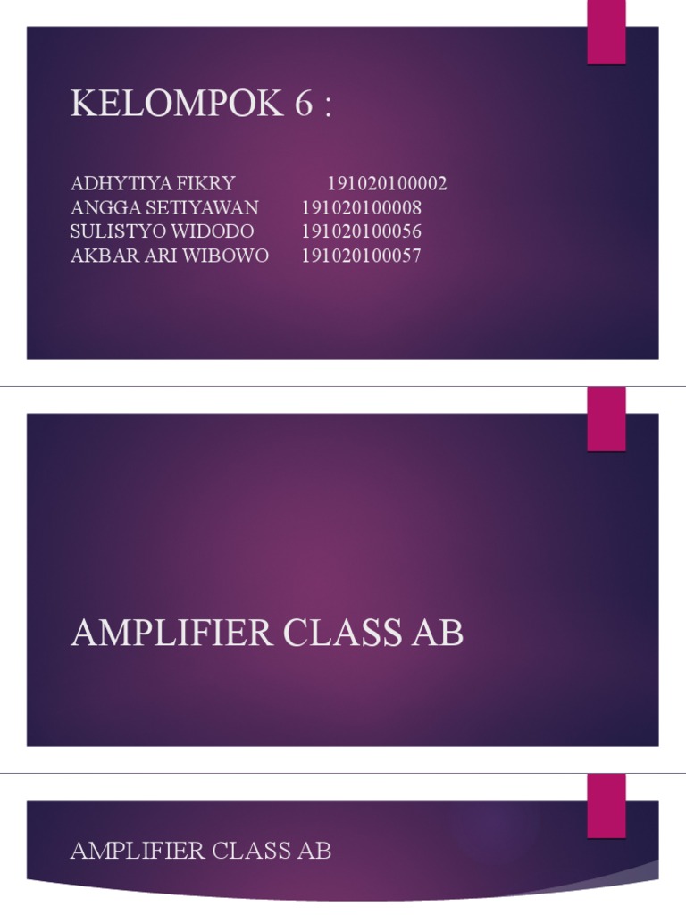 Amplifier Class Ab 1 1 Pdf