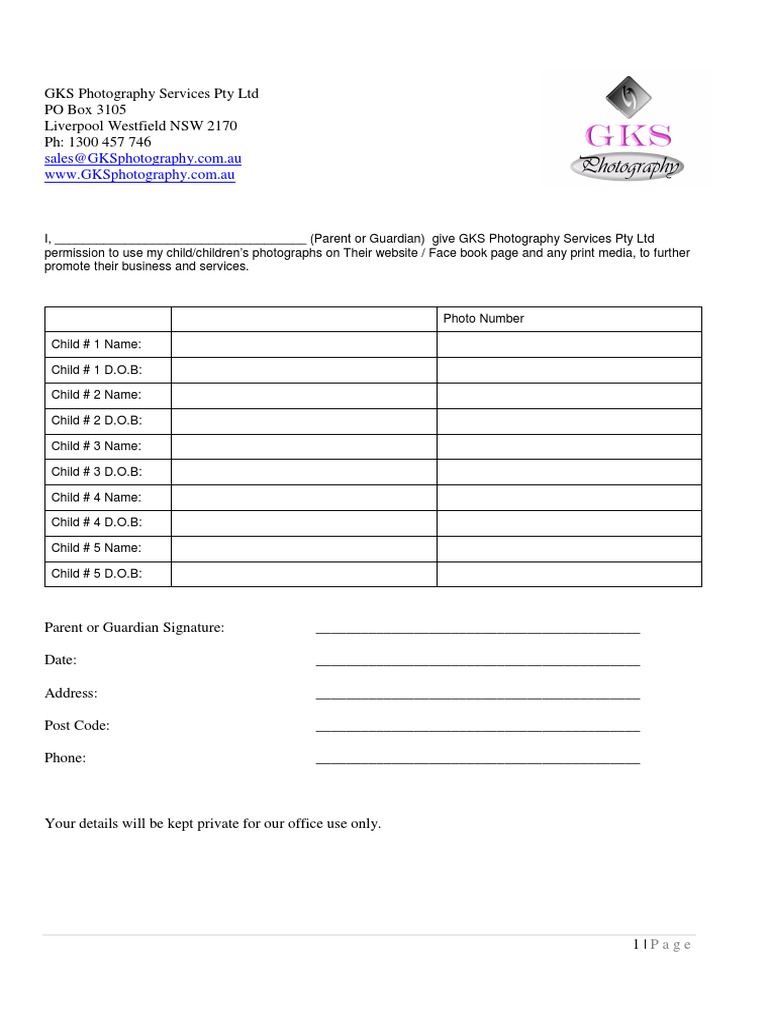Permission To Use Photographs | PDF