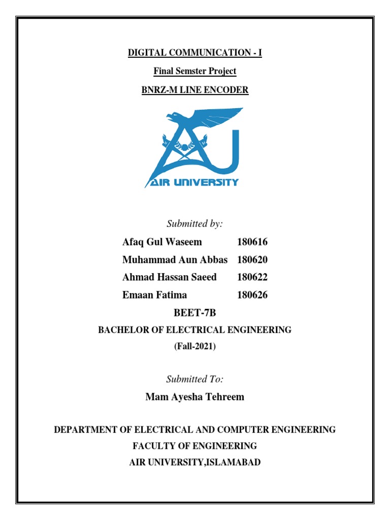 Bipolar Non Return To Zero Mark Line Encoder | PDF | Subtraction | Data ...