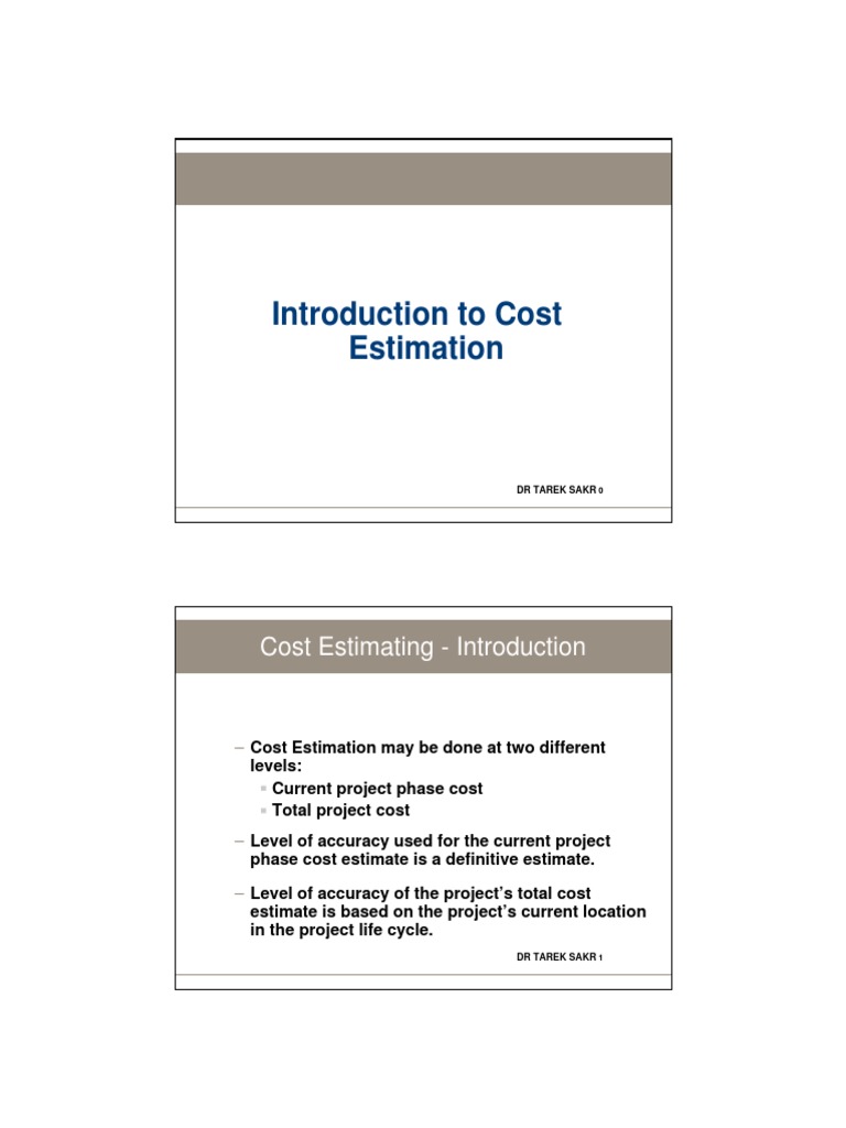 Cost Estimation for Project Managers | PDF | Cost | Business