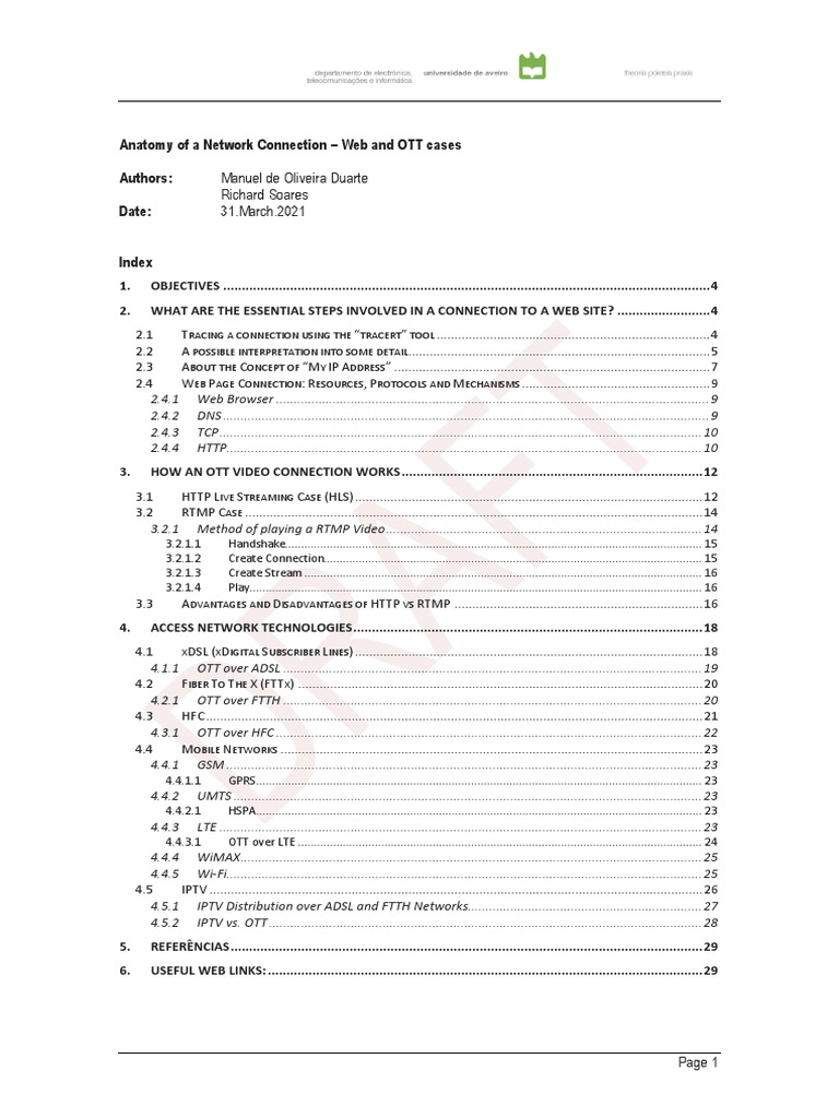 Anatomy of Web and OTT Connections | PDF | Hypertext Transfer Protocol ...