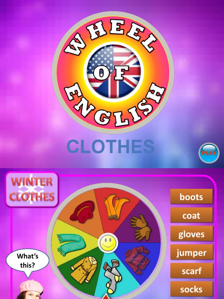 Wheel of Clothes PPT Fun Activities Games Games - 45531 | PDF