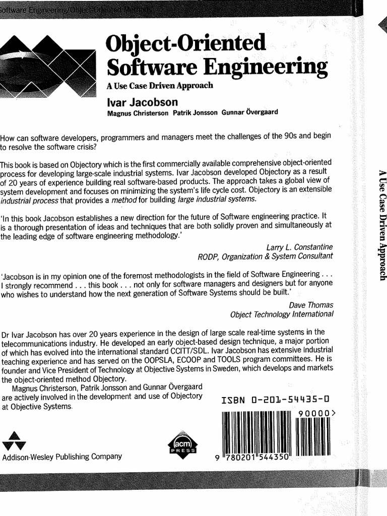 Object-Oriented Software Engineering A Use Case Driven Approach by Ivar ...