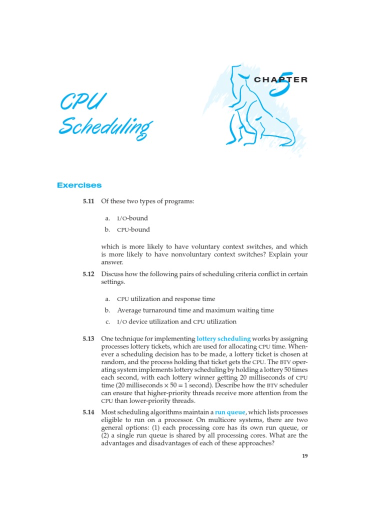 CPU Scheduling: Exercises | Download Free PDF | Scheduling (Computing) | Thread (Computing)