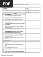 Sample Camp Inspection Checklist PDF | PDF | Hygiene | Home