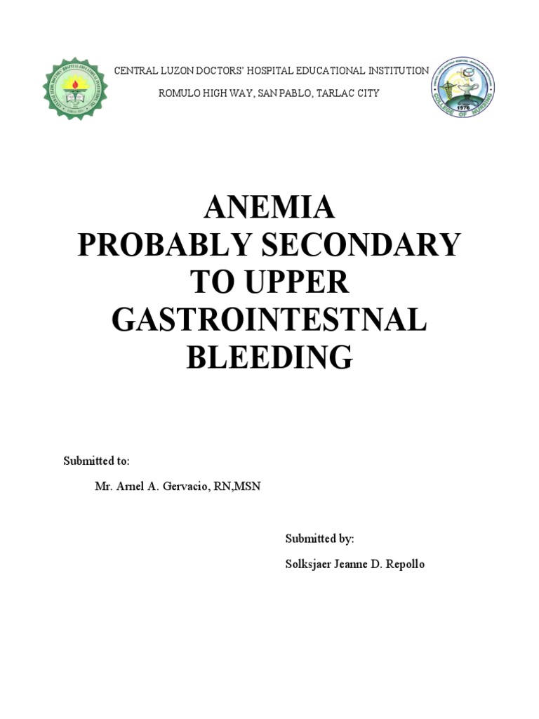 Case Study Anemiaaaa | PDF | Anemia | Physiology